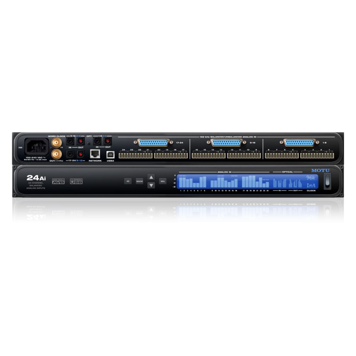 MOTU 24AI AVB | A/D Converter & ADAT / S/PDIF Interface | Audiosteps